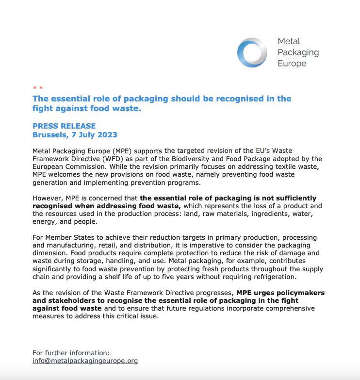 The essential role of packaging should be recognised in the fight ...